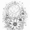 53 Easy Flower Coloring Pages - Instant PDF Download - Relaxing Floral ...