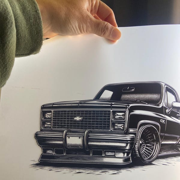 Chevy C10 Custom Slammed Digital File, PNG and SVG File, Chevy C10 ...