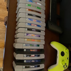 N64 half Width End Labels Entire US Library Variants Player's Choice ...
