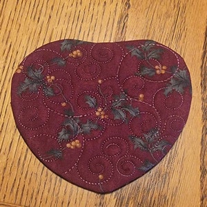 Flowers Shabby Chic Cute Mug Rug Coaster 5 X 5 Whimsical Quilted ...