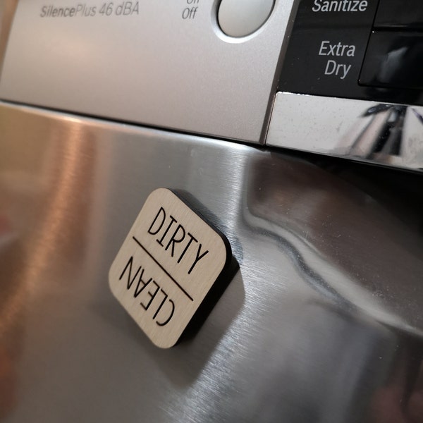 Dirty Clean Dishwasher Magnet, Clean Dirty Magnet, Dishwasher Magnet ...