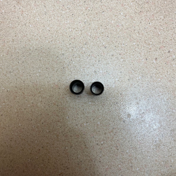 Pair 1g 7mm Black Steel Tapers and Black Single Flare Tunnels Ear ...