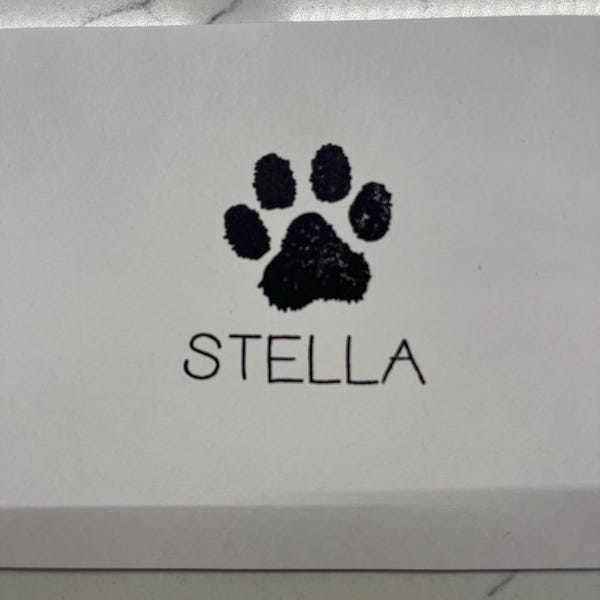 Dog Paw Print Stamp Dog Paw Stamp Custom Puppy Paw Print Rubber Stamp ...