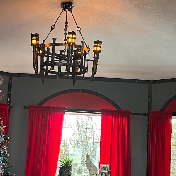 Chandelier, Medieval Light, Torch, Ceiling Lamp, Wall Sconce, Castle ...