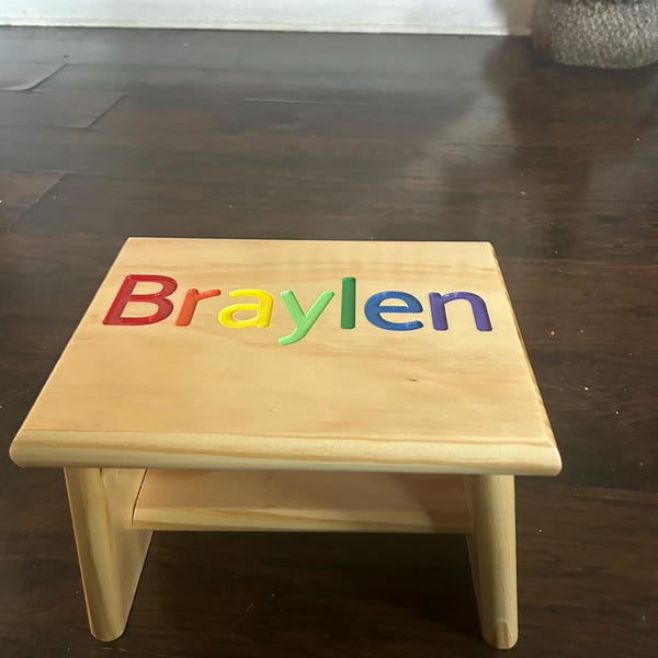 Personalized Kids Step Stool Primary or Pastel Colors. Solid Colors ...