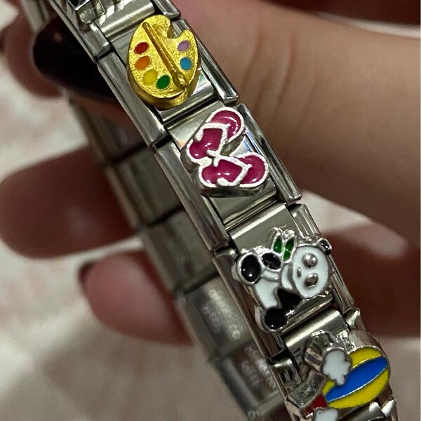 THEMED & SIZED Italian Charm Bracelet, Vintage Italian Charm Bracelets ...