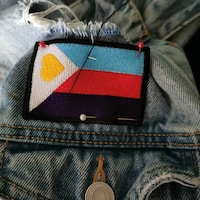Transgender Flag Embroidered Patch LGBT Trans Pride Hook and Loop, Iron ...