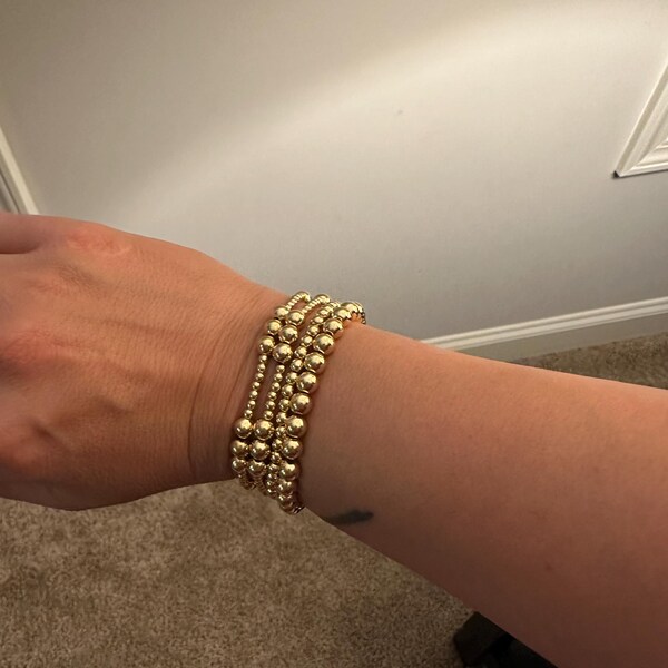 5 Piece 18K Gold Filled Summer Vibes Designer Bracelet Stack - Etsy