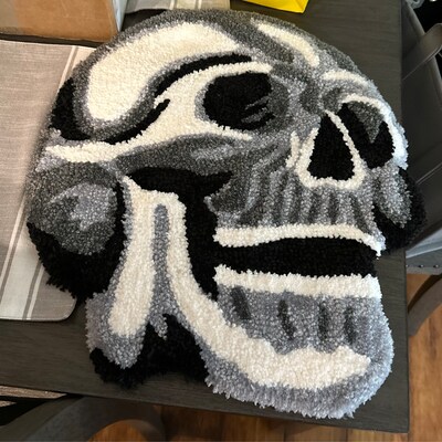 Tufted Skull Rug Handmade Witchy Rug Gothic Bedroom Decor - Etsy