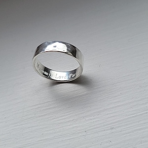 Personalized 5mm Sterling Silver Secret Message Ring - Etsy UK