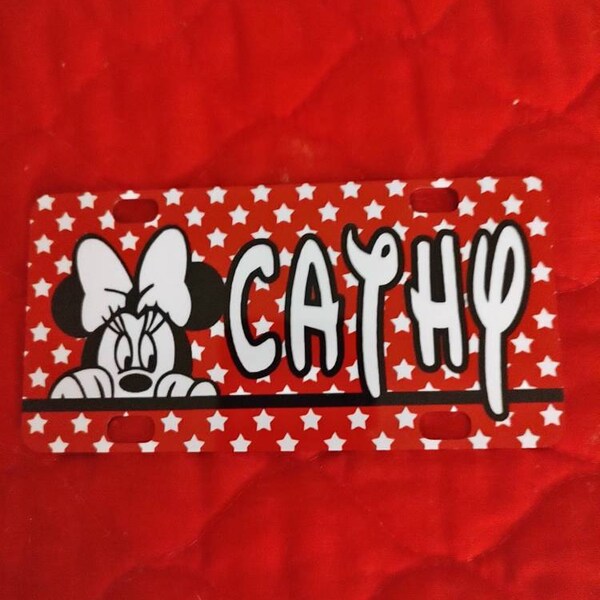 MINNIE MOUSE Mini License Plate Personalized Design2 Custom Bike ...