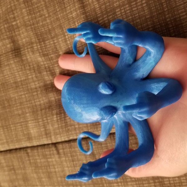 Fucktopus - Middle Finger - Octopus - 3d Print - Etsy