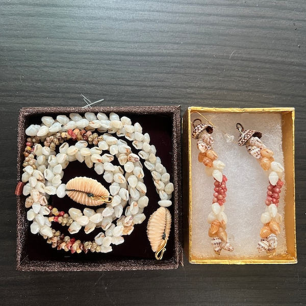 100% Genuine Niihau Pikake Shell Lei Jewelry, Ke’o Ke’o 3-strand 32 ...