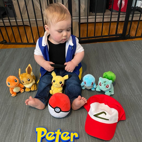 POKEMON Trainer RED Hat Costume Cosplay Anime Nintendo in STOCK Ash ...