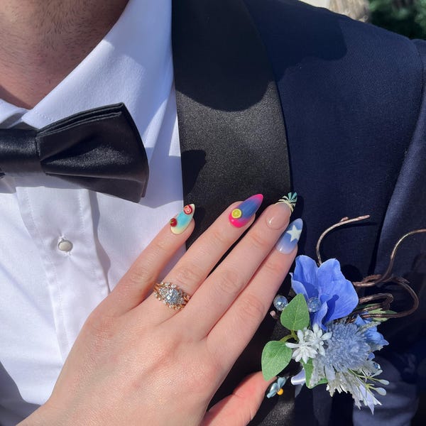 Whimsical Nature Mix Press on Nails | Durable and Stylish False Nails ...