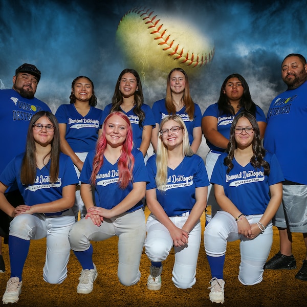 Softball THUNDER LIGHTNING Horizontal Digital Backgrounds - Etsy