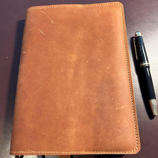 Custom Journal Cover, A5 Journal Cover, Leather Notebook A5, Refillable ...
