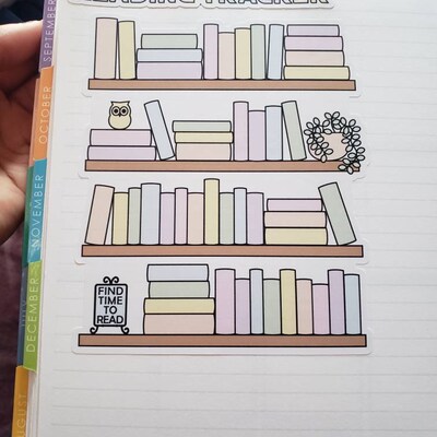 Reading Tracker Sticker Set Pastels 1 Reading Tracker Sticker 5.7hx4.8 ...