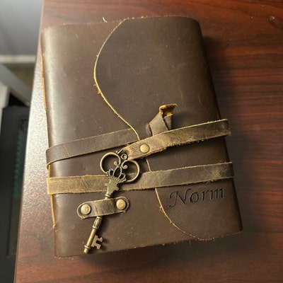 Personalized Vintage Leather Recipe Book, Cooking Gift Journal for Mom ...