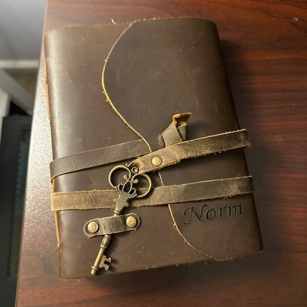 Personalized Leather Journal, Wedding Guest Book, Sketchbook, Leather ...