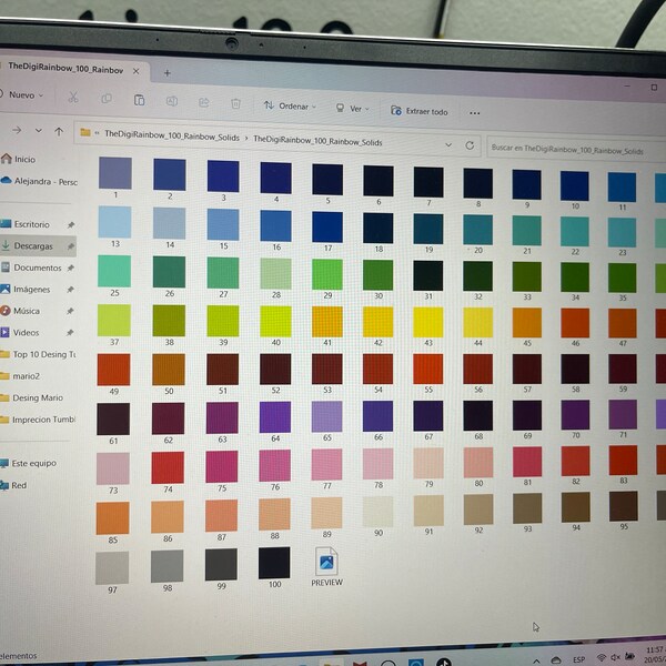 SALE 100 Rainbow Digital Paper Rainbow Solid Digital Paper Scrapbooking ...