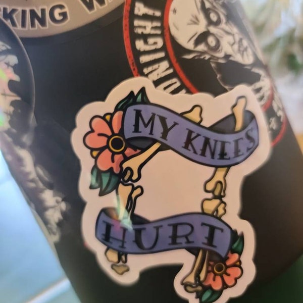 My Knees Hurt Sticker | Arthritis Sticker | Knee Bone Sticker | Spooky ...