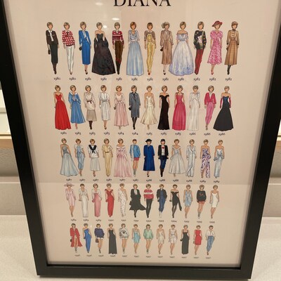 Princess Diana Fashion Infographic in Princess Pink - Etsy