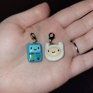 Adventure Time BMO Zipper Charm, Cartoon Network Fan Gift Idea, Polymer ...