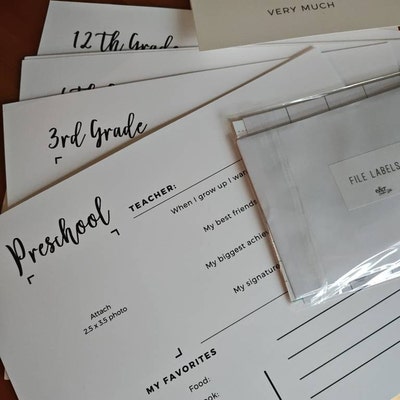 Printable Milestone Tote Labels Instant Download School File Box Labels ...