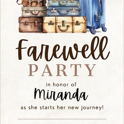 Deployment Send off Going Away Party Video Invitation Template I ...