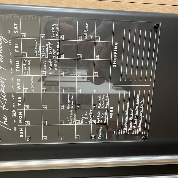 Elegant Custom Family Fridge Calendar | Modern Kitchen Organization ...