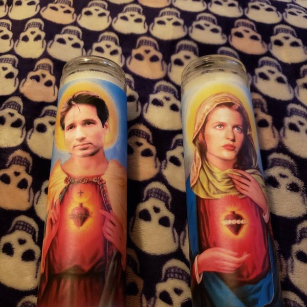 X Files Prayer Candle, Mulder Prayer Candle, Scully Religious Candle ...
