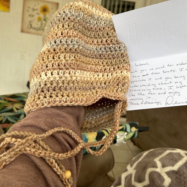 Crochet Dreadlock Tam Hat Loc Cap With Drawstring Optional Earrings ...