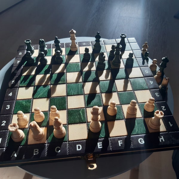Wooden Chess Game - Etsy