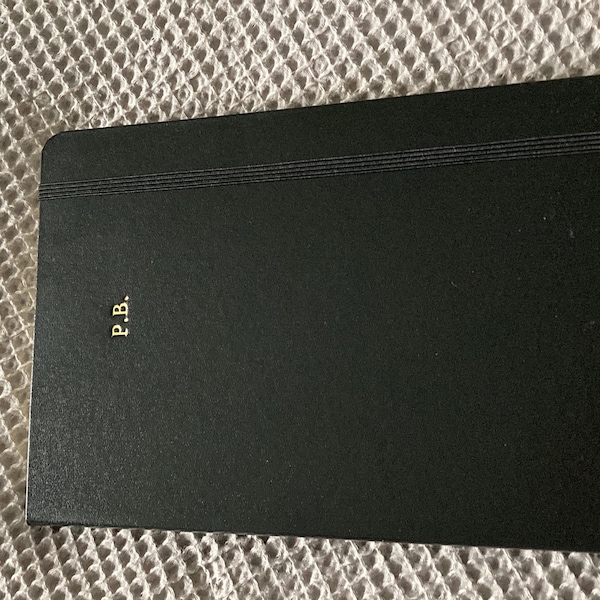 Personalised Black Leather Notebook, Personalised Notebook, A5 Luxury ...