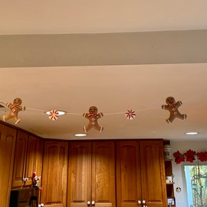 Felt Gingerbread Man Ornament, Peppermint Gingerbread Man, Christmas ...