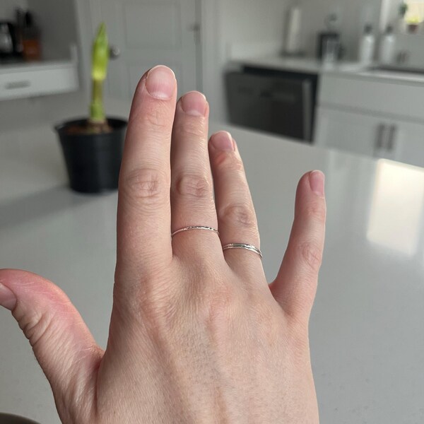 Custom 1 Mm Secret Message Ring, Hidden Quote Jewelry, Initial Ring ...