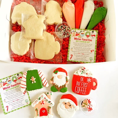 Winter Favorites DIY Cookie Kit Instructions Card 4x5, Christmas Kids ...