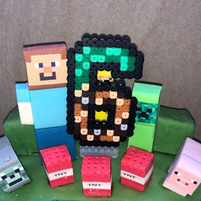 Handmade Minecraft Themed Numbered Cake Toppers 5,6,7,8,9,10,11,12 ...