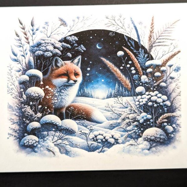 Winter Fox Clipart - 15 High Quality Pngs, Digital Download, Card ...