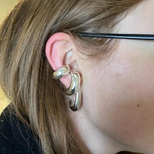 Ear Cuff Low Domed Cartilage Silver Earring. - Etsy