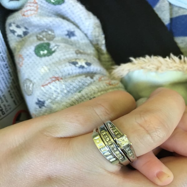 Stackable Name Ring Initial Ring Silver Id Ring Gold Stacking Ring ...