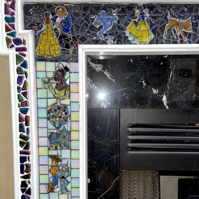 Colorful Metallic Mosaic Ceramic Tiles Random Shapes in Mixed Colors ...