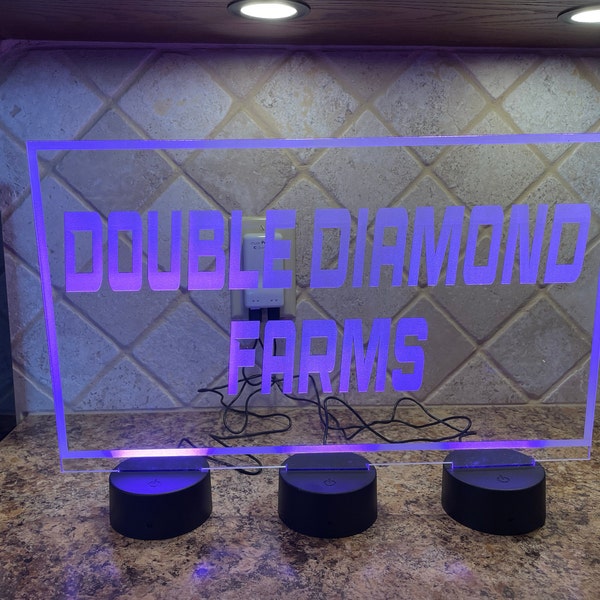 Custom Laser Engraved LED Sign: Light up Display - Etsy
