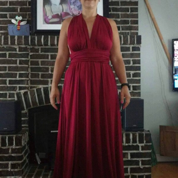 Beige Infinity Dress, Champagne Bridesmaid Dress, Prom Dress, Twist ...