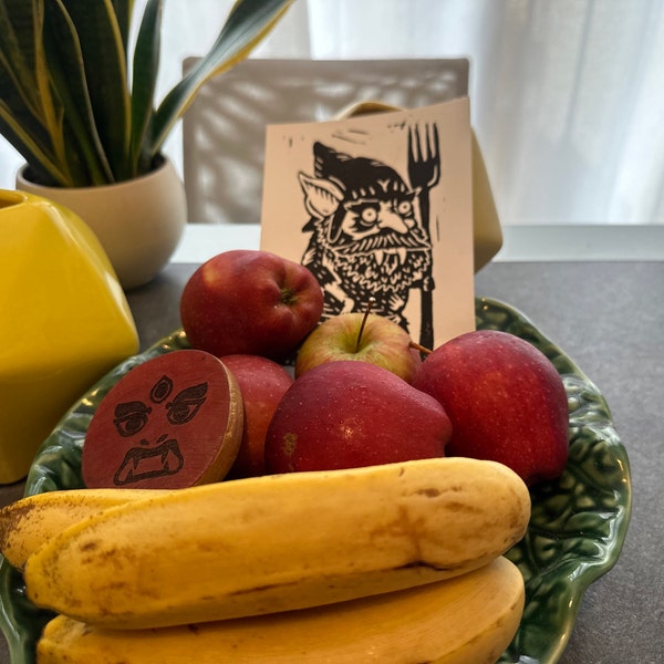 The Kitchen Goblin, Goblin Print, Kitchen Print, Weird Wall Art, Occult ...