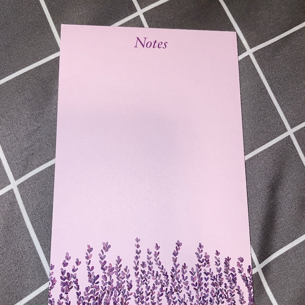 Lavender Bloom Notepad - Etsy