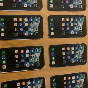 Cell Phone iPhone EDIBLE Cake Topper Image Frosting Sheet, iPhone Cake ...