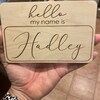 Hello My Name is Baby Name Sign Birth Announcement Sign Wood Sign Baby ...