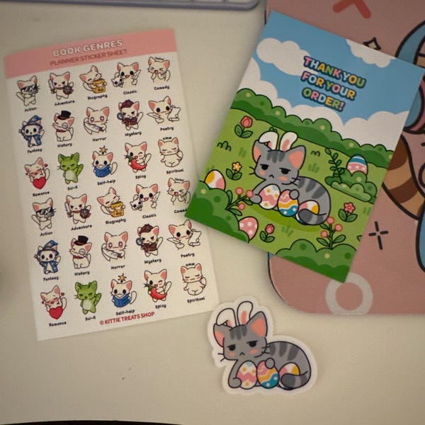 Kawaii Cat Workout Planner Stickers, Workout Reminders, Cute Planner ...